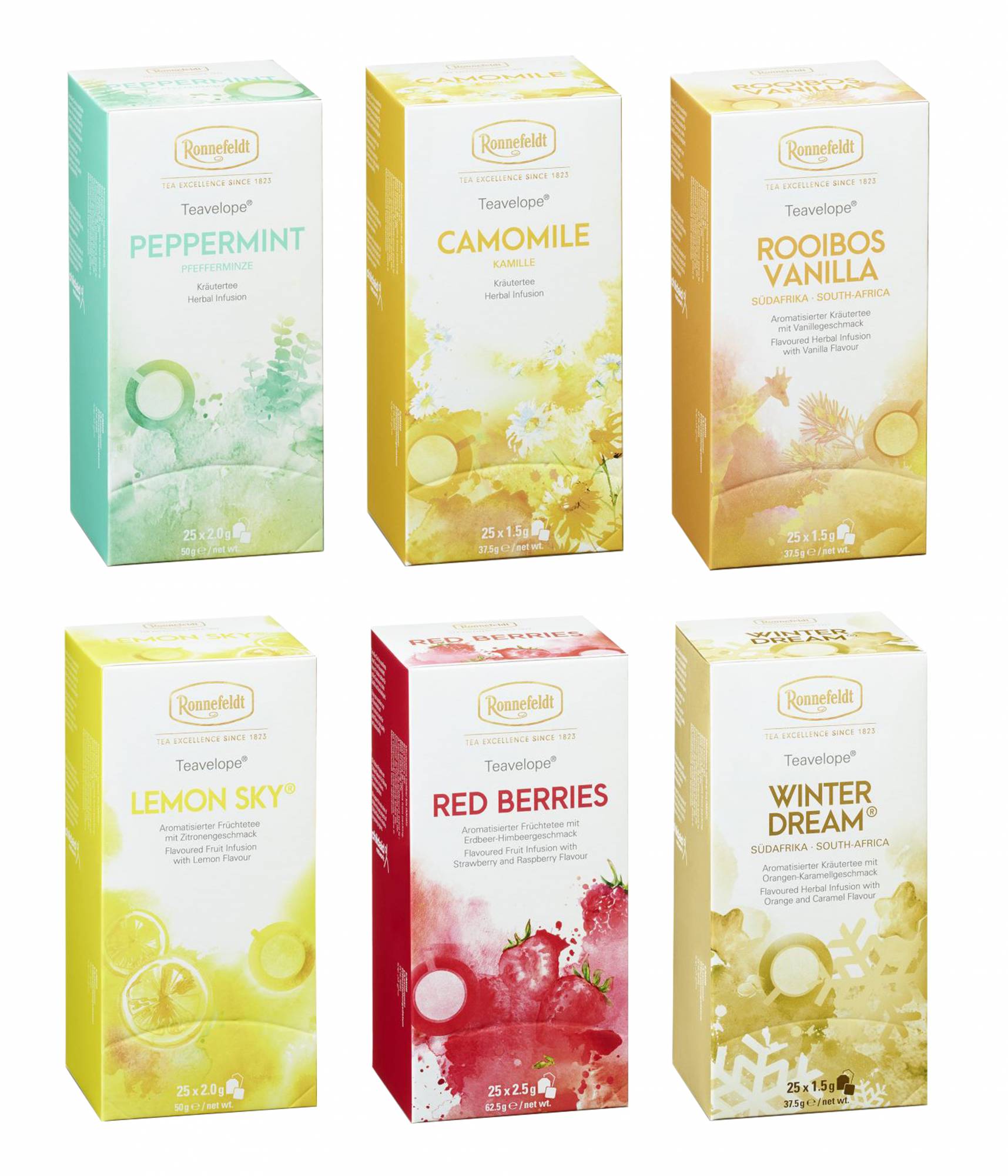 Buy Ronnefeldt Caffeine Free Teavelope Collection Teabags Online - Cup ...