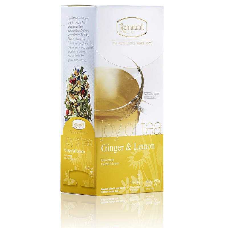 Ronnefeldt Joy of Tea Ginger and Lemon Tea bags - Cup of Tea