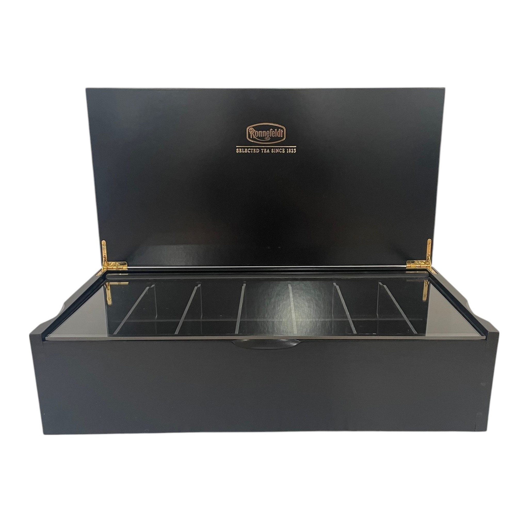 Ronnefeldt Wooden Black Leafcup Presentation Box with Lid - Cup of Tea